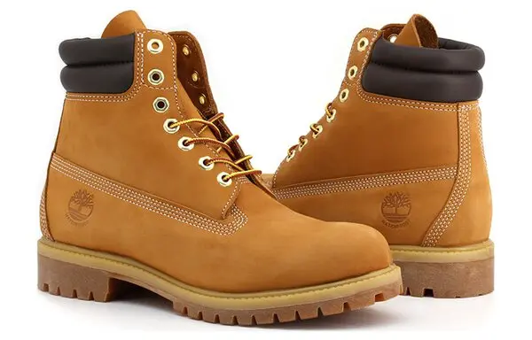 Timberland 6 Inch Double Collar Nubuck Boot - Yellow/black