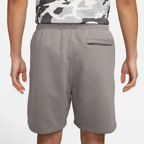 Nike Solo Swoosh French Terry Shorts - Grey