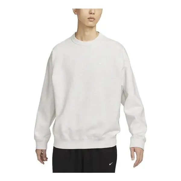 Nike Solo Swoosh Fleece Crewneck - White