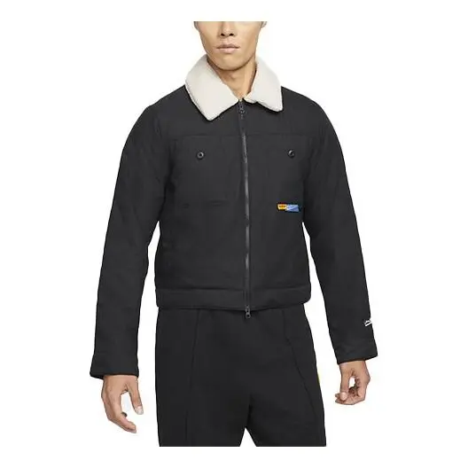 Nike Fleece Lapel Sports Padded Jacket - Default Color