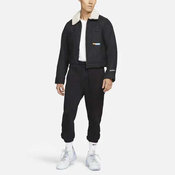 Nike Fleece Lapel Sports Padded Jacket