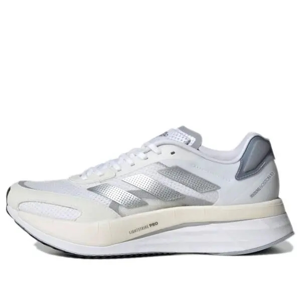 Adidas Adizero Boston Athletic Sneakers - White/silver