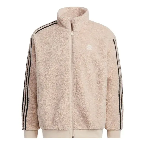 Adidas Neo Essentials Fleece Jacket - Beige/black