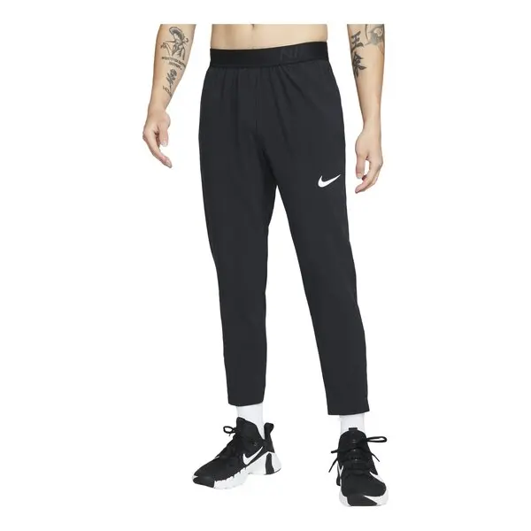 Nike Logo Printing Solid Color Elastic Waistband Sports Pants/trousers/joggers Autumn Black - Default Color