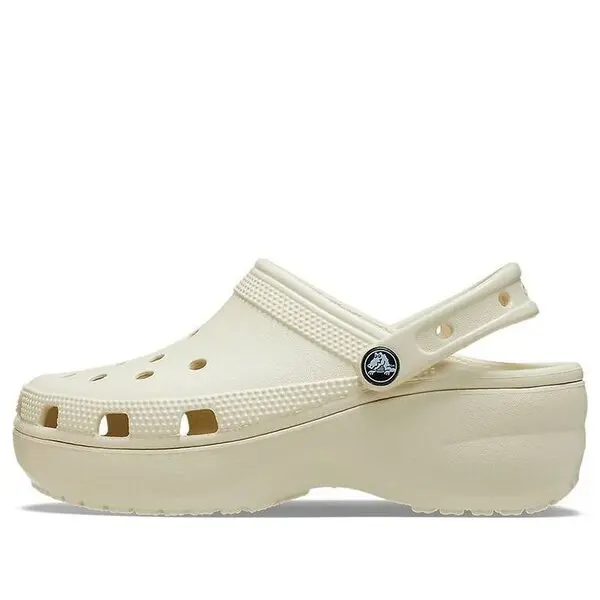 CROCS Classic Platform Clogs - Bone