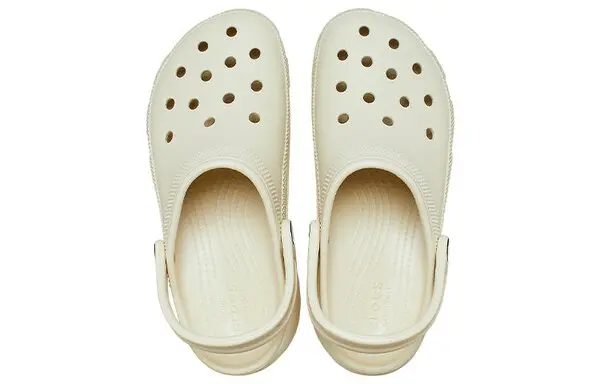 CROCS Classic Platform Clogs - Bone