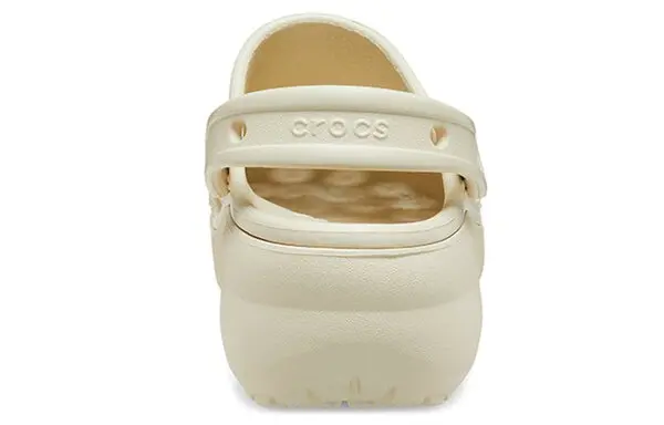 CROCS Classic Platform Clogs - Bone