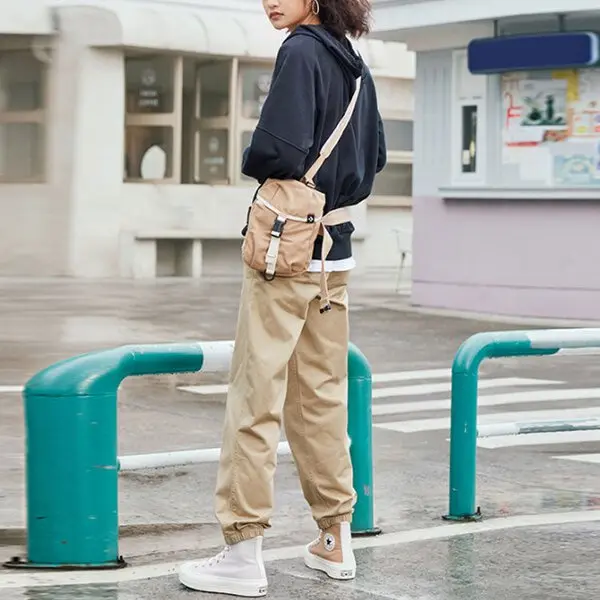 CONVERSE Logo Embroidered Loose Knit Hoodie