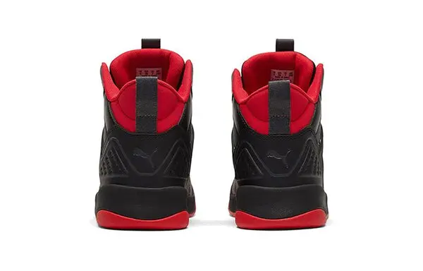 PUMA Backcourt Hi High Top Sneakers - Black/red