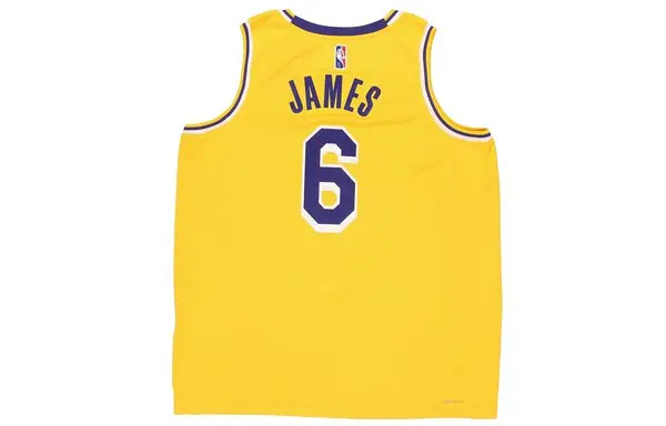 Nike X Nba La Lakers Lebron James 6 Jersey - Yellow