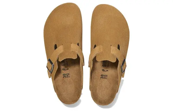 BIRKENSTOCK Boston Suede Embossed Clogs - Brown