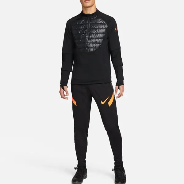 Nike Soccer Training Jacket With Stand Collar And Zip Closure