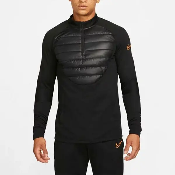 Nike Soccer Training Jacket With Stand Collar And Zip Closure