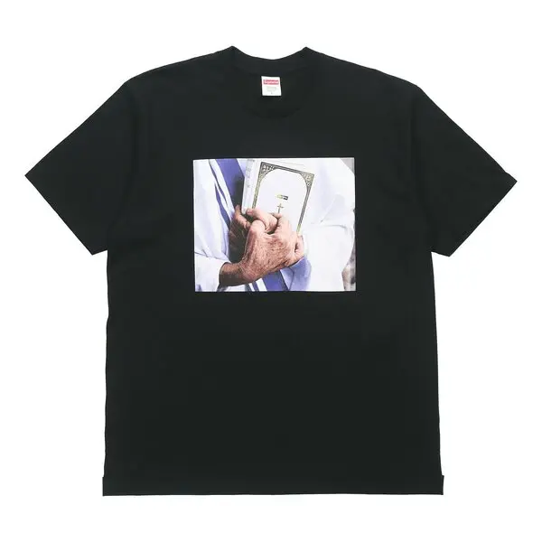 Supreme Week 7 Bible Tee Printing Short Sleeve - Black