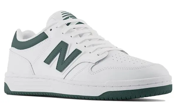 NEW BALANCE 480 Lace-up Sneakers - White/green