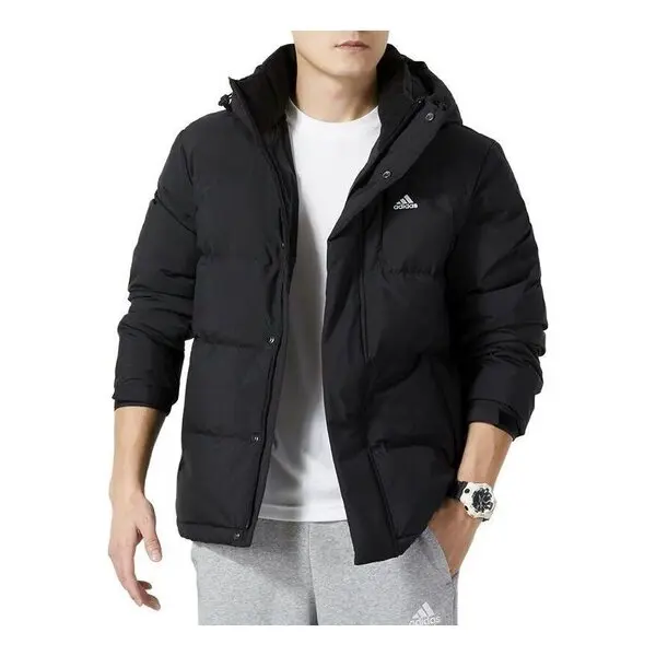 Adidas Hooded Down Jacket - Black
