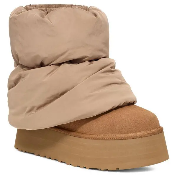 UGG Classic Mini Dipper Puffer Boot - Amphora/chestnut