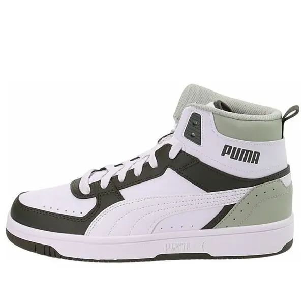 PUMA Rebound Joy Mid Top Sneakers - White/green