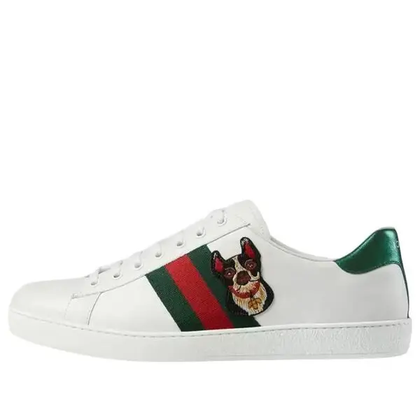 Gucci Ace "year Of The Dog" Sneakers - White