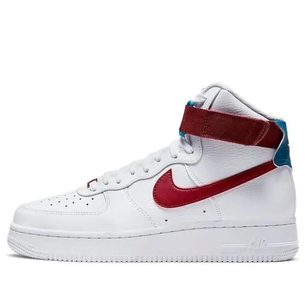 Nike Force 1 High Top Sneakers - White/red/green
