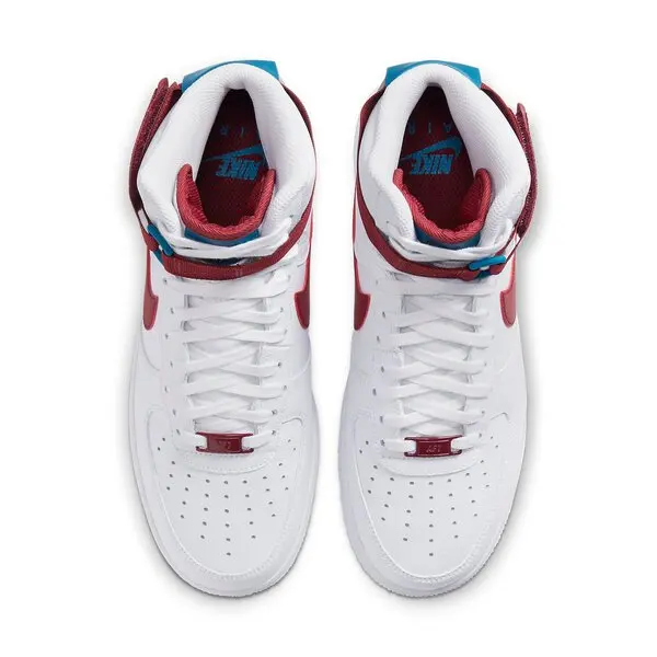 Nike Force 1 High Top Sneakers - White/red/green