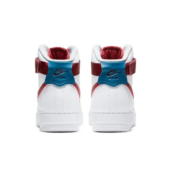 Nike Force 1 High Top Sneakers - White/red/green