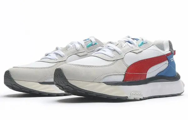 PUMA Wild Rider Layers Sneakers - Red/blue