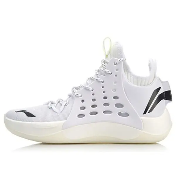 LI-NING Mid-top Basketball Sneakers - White/black