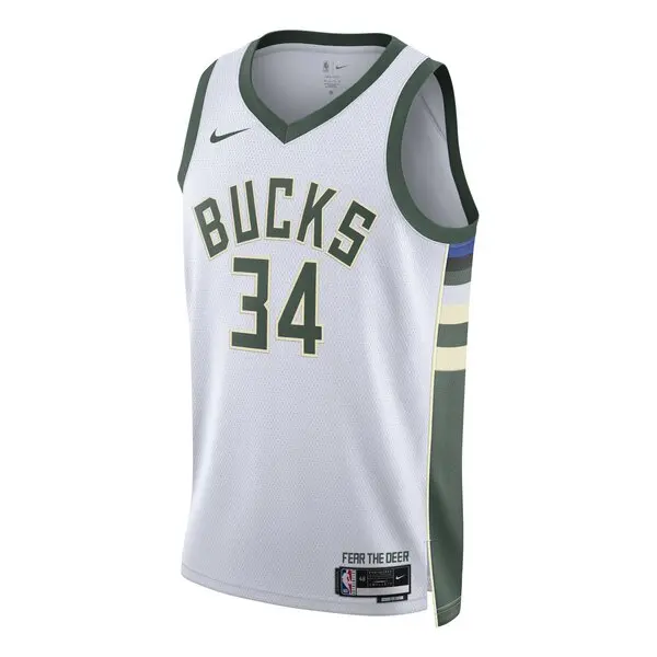 Nike Dri-fit Nba Milwaukee Bucks Association Edition 22/23 Swingman Basketball Jersey 'giannis Antetokounmpo - None