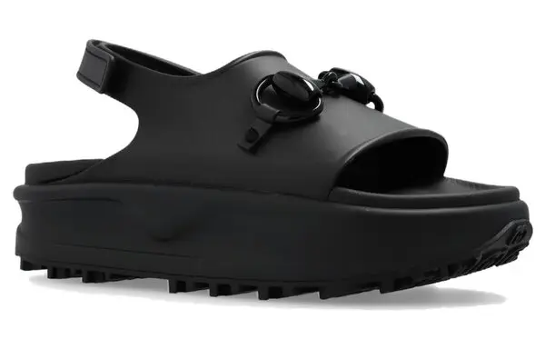 Gucci Interlocking G Platform Sandal - Black