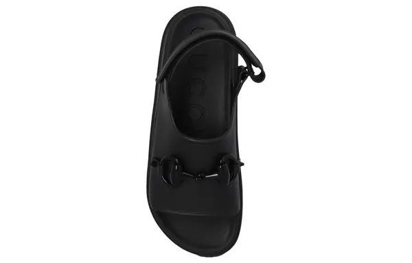 Gucci Interlocking G Platform Sandal - Black