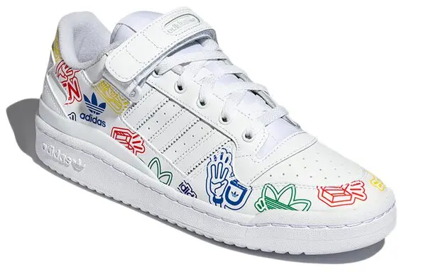 Adidas Forum Low Sneakers - White/blue/yellow