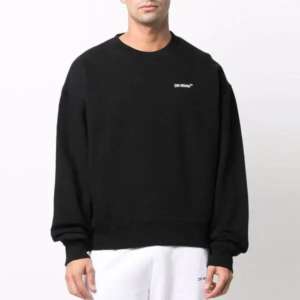 Off-White Round Neck Pullover With Arrow Pattern