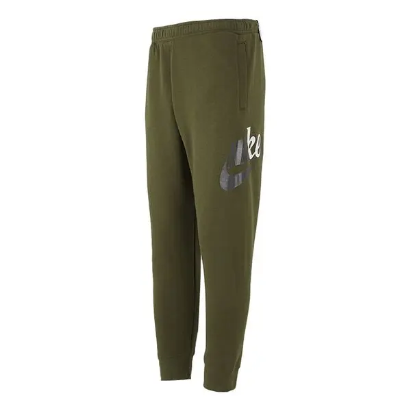 Nike Fleece Lined Stay Warm Bundle Feet Sports Pants/trousers/joggers Olive - Multi-color
