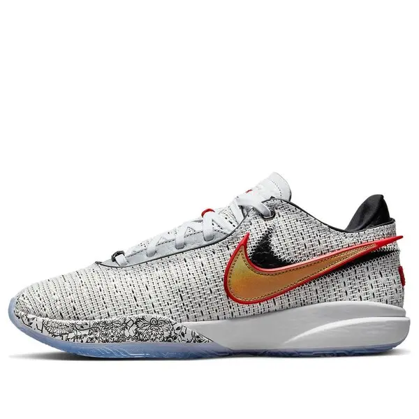 Nike Lebron 20 "the Debut" Low Top Sneakers - Gray/red