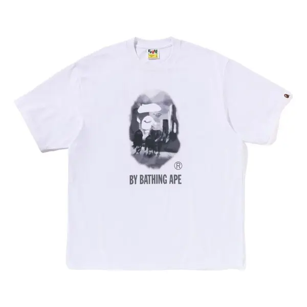A BATHING APE Painting Bathing Ape Relaxed Fit Tee - White