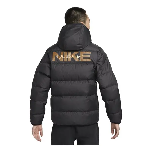Nike Windrunner Storm-fit Hooded Down Jacket - Black