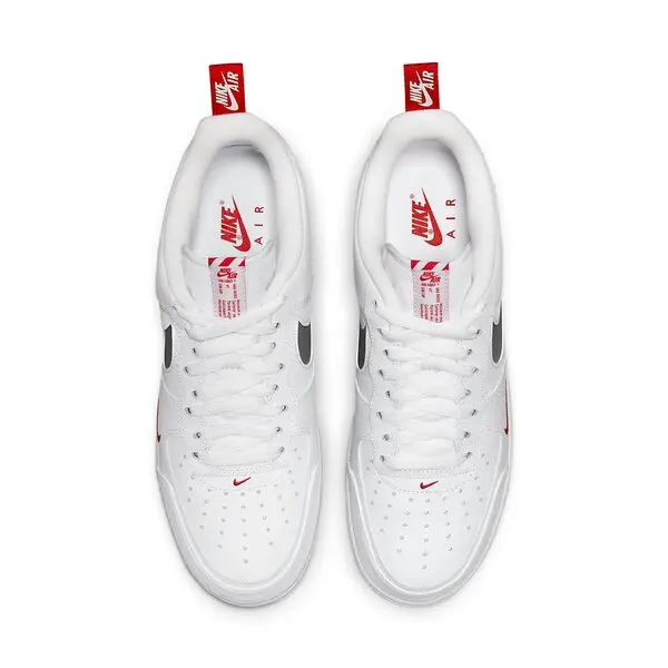 Nike Force 1 Low "cut Out Swoosh - White/red
