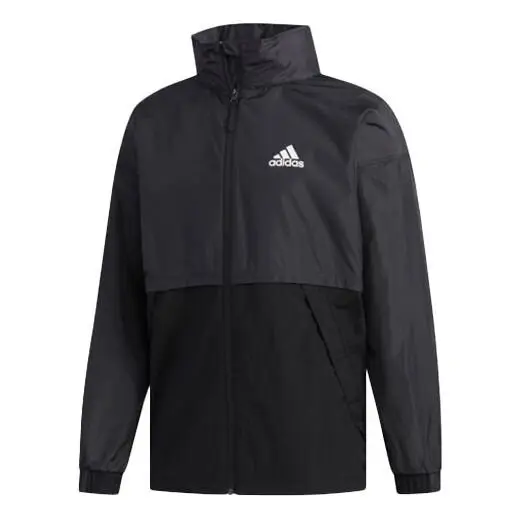 Adidas Outdoor Splicing Casual Sports Jacket - Black