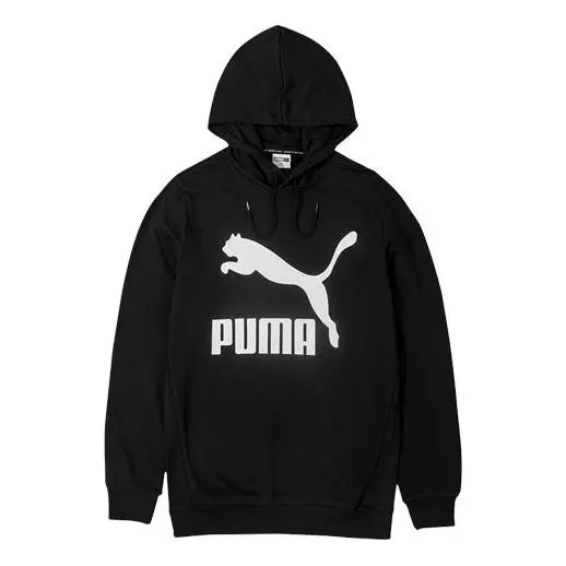 PUMA Large Logo Drawstring Hoodie - Black