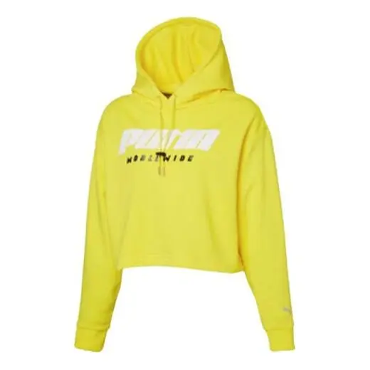 PUMA Alphabet Logo Cropped Hoodie