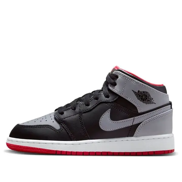 JORDAN Air 1 Mid Sneakers - Black/grey/red