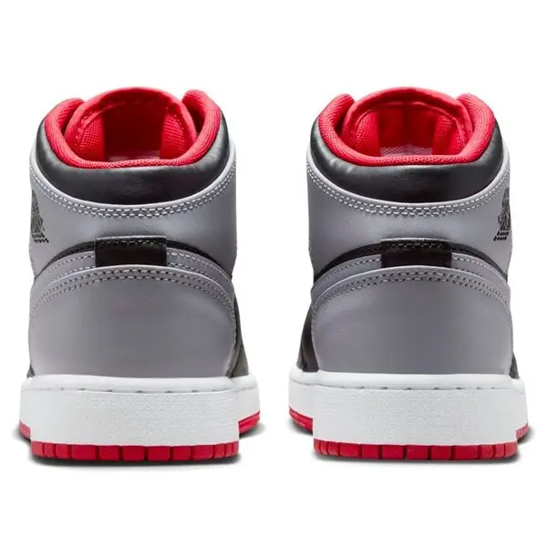JORDAN Air 1 Mid Sneakers - Black/grey/red