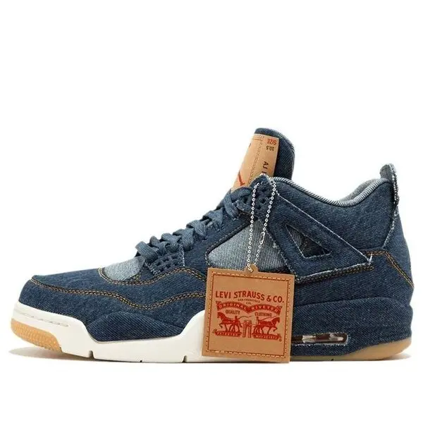 JORDAN 4 Retro X Levi's Nrg "denim" High Top Sneakers - Denim/denim-sail-game Red