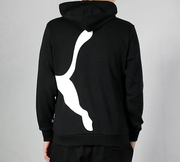PUMA Logo Knit Fleece Hoodie