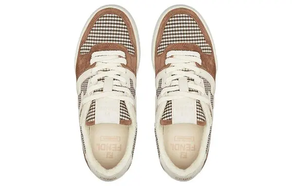 Fendi Match Low Top Sneakers - Cream/brown