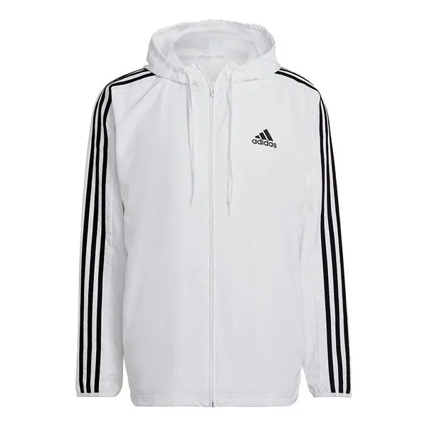 Adidas 3s Wb Casual Sports Hooded Jacket - White
