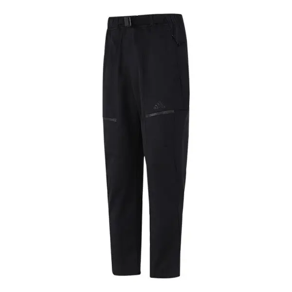 Adidas Athleisure Casual Sports Running Training Woven Long Pants/trousers - Black