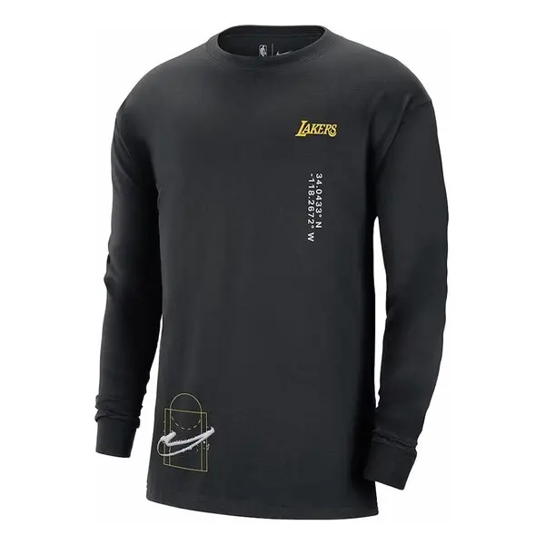 Nike X Nba Los Angeles Lakers Max90 Long Sleeve T-shirt - Black