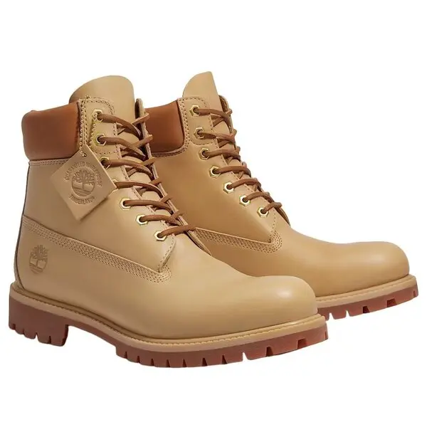 Timberland Premium 6 Inch Waterproof Leather Boots - Beige